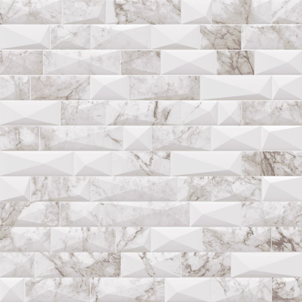 Porcelanato Via Rosa Pierina Relevo 3D Acetinado 72x72 - revesteonline